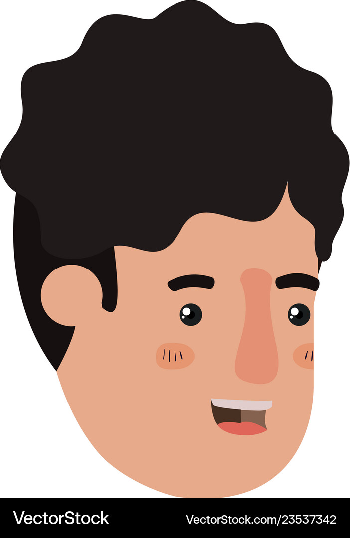 Head of man avatar character Royalty Free Vector Image