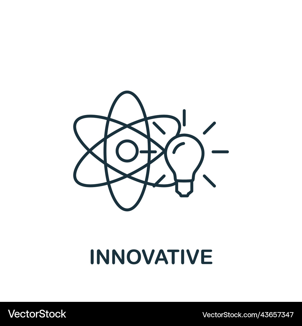 Innovative icon line simple industry 40 icon Vector Image