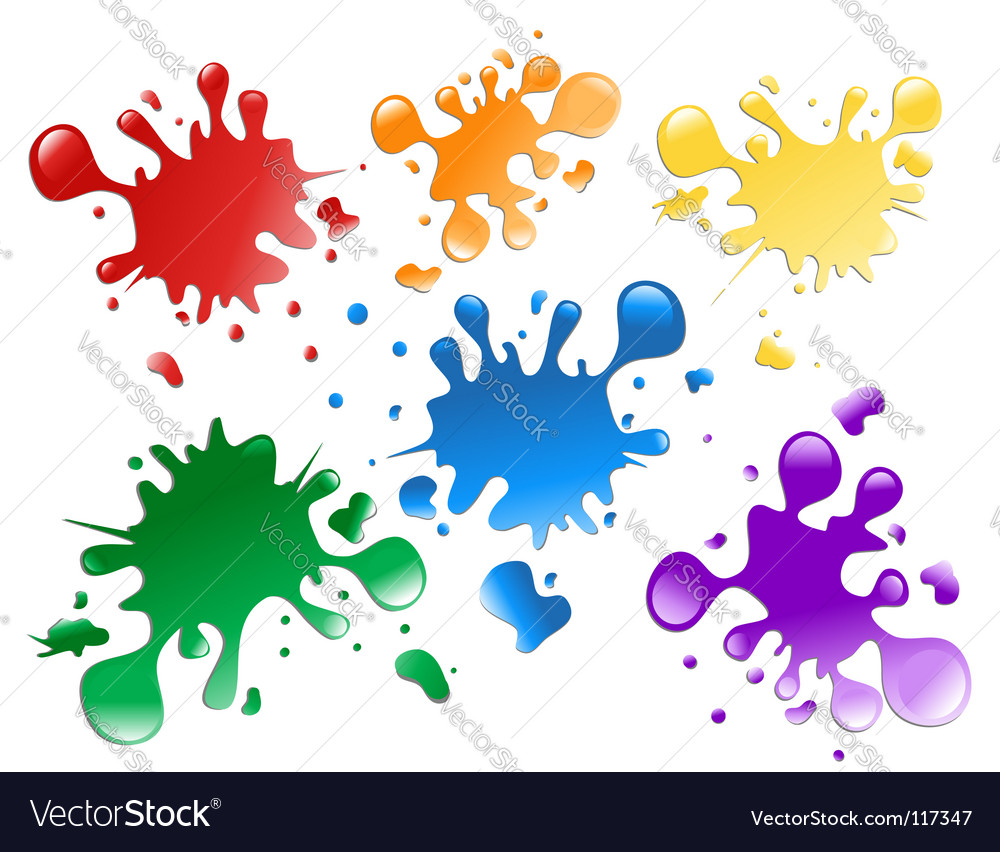 Paint splatters Royalty Free Vector Image - VectorStock