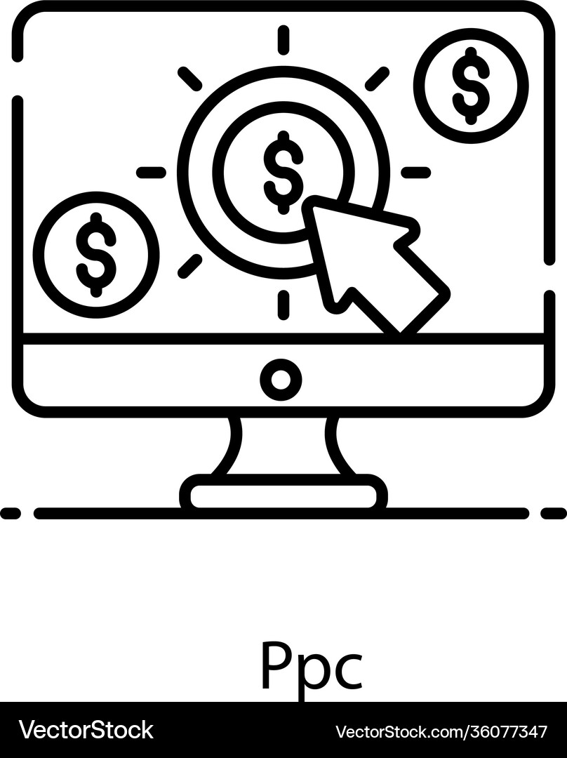 Ppc Royalty Free Vector Image - VectorStock