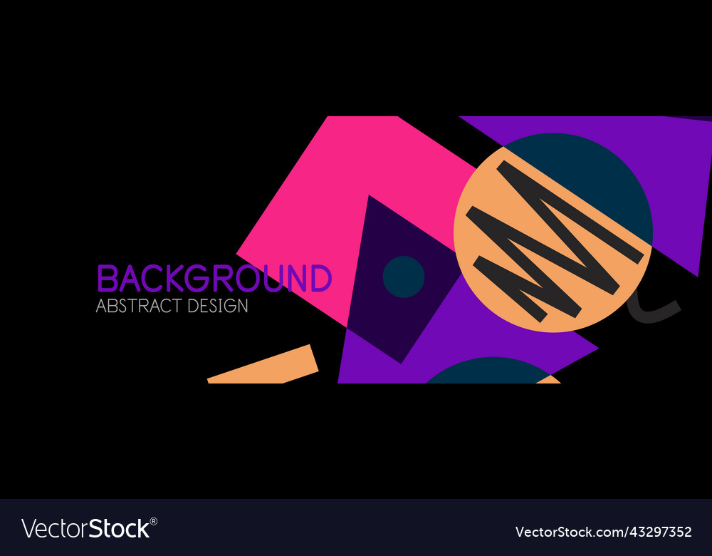 Abstract Background Blocks Lines Triangles Vector Image