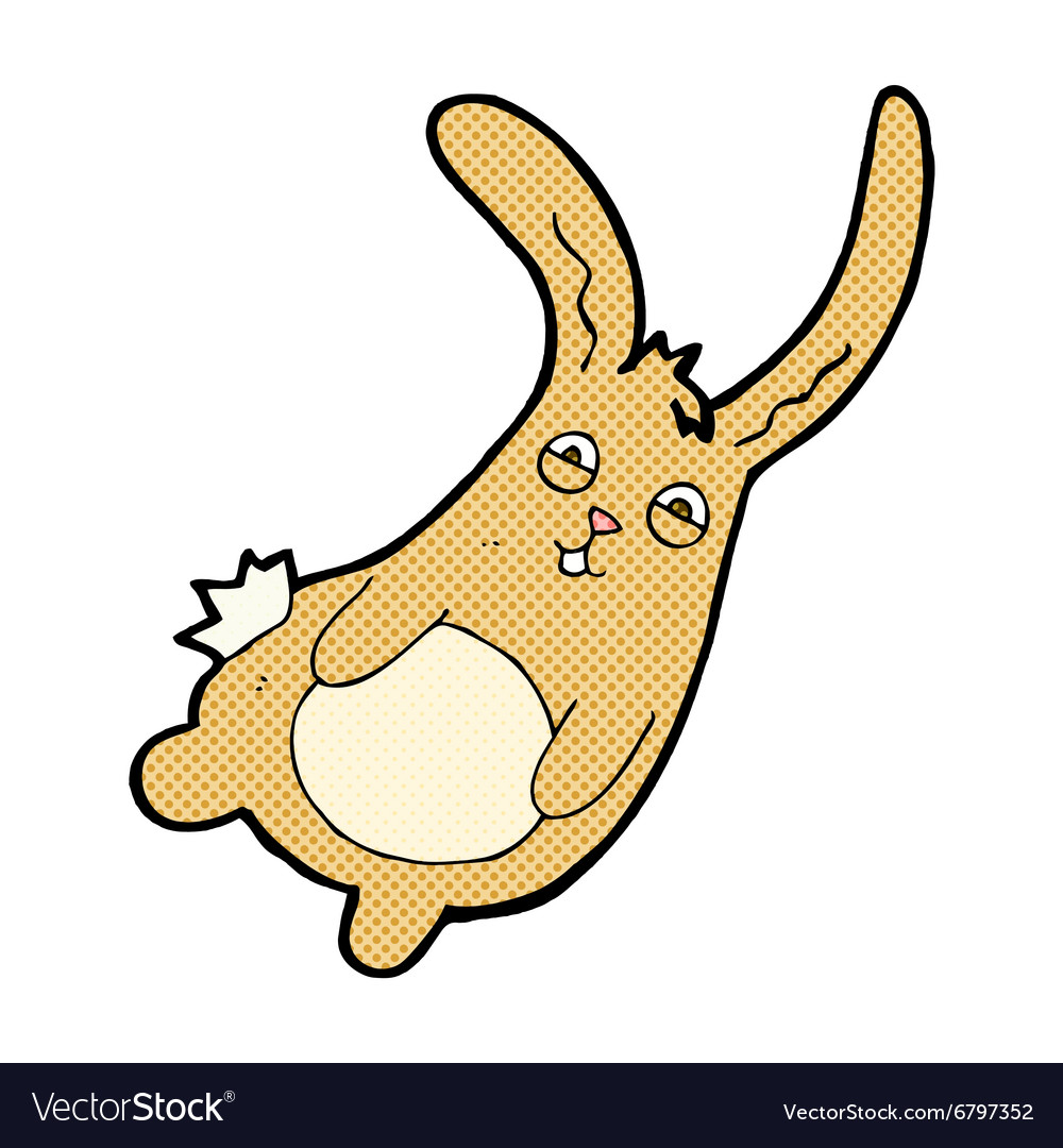 Funny comic cartoon rabbit Royalty Free Vector Image