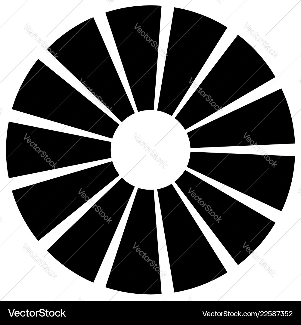 Geometric circle element made of radiating Vector Image
