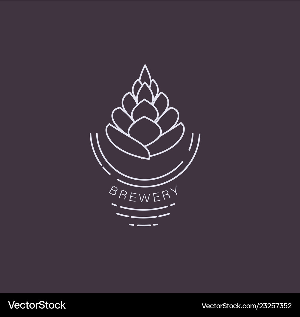 Icon and logo beer and brewery Royalty Free Vector Image