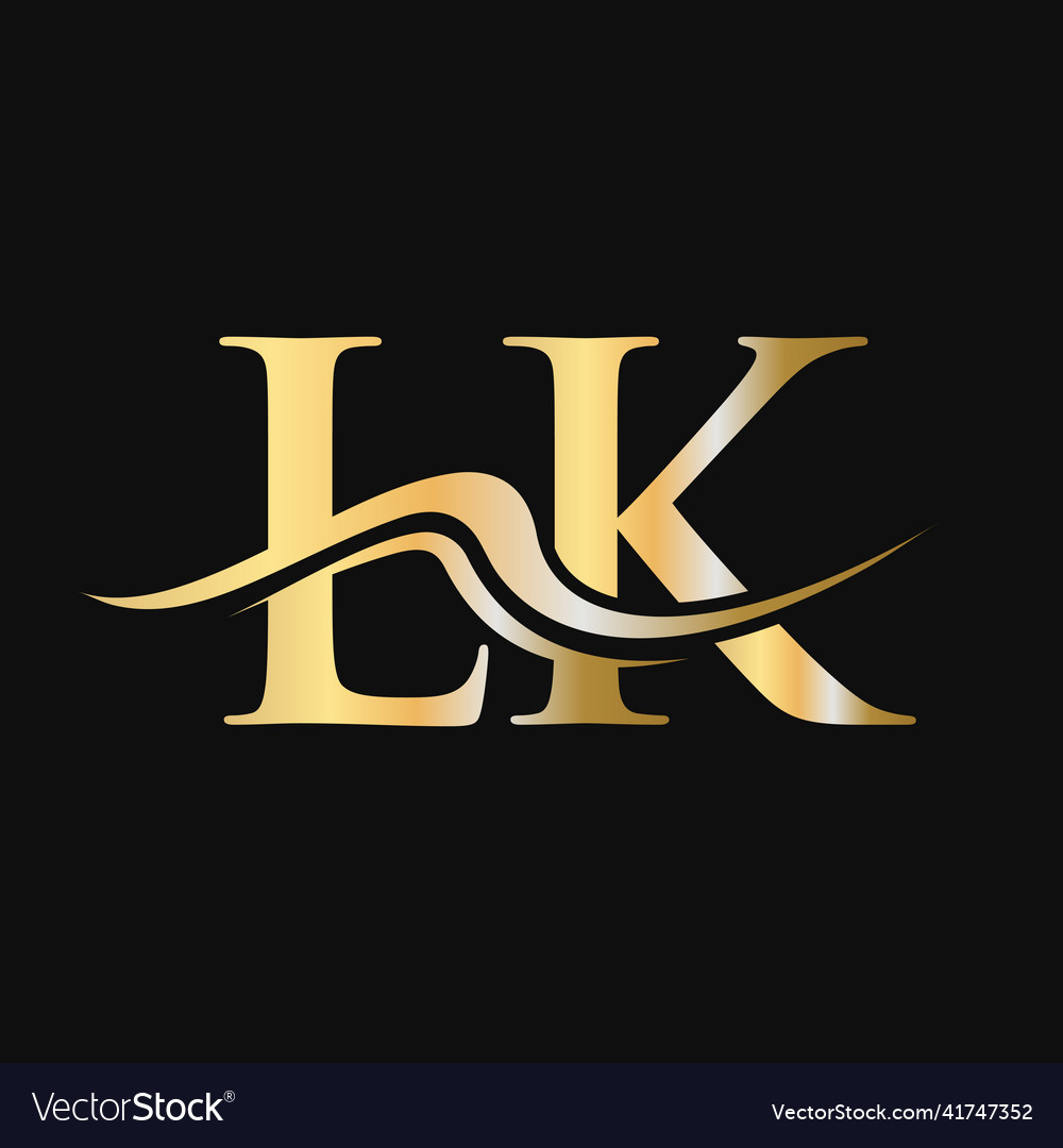Letter Lk Logo Design Initial Lk Logotype Vector Image