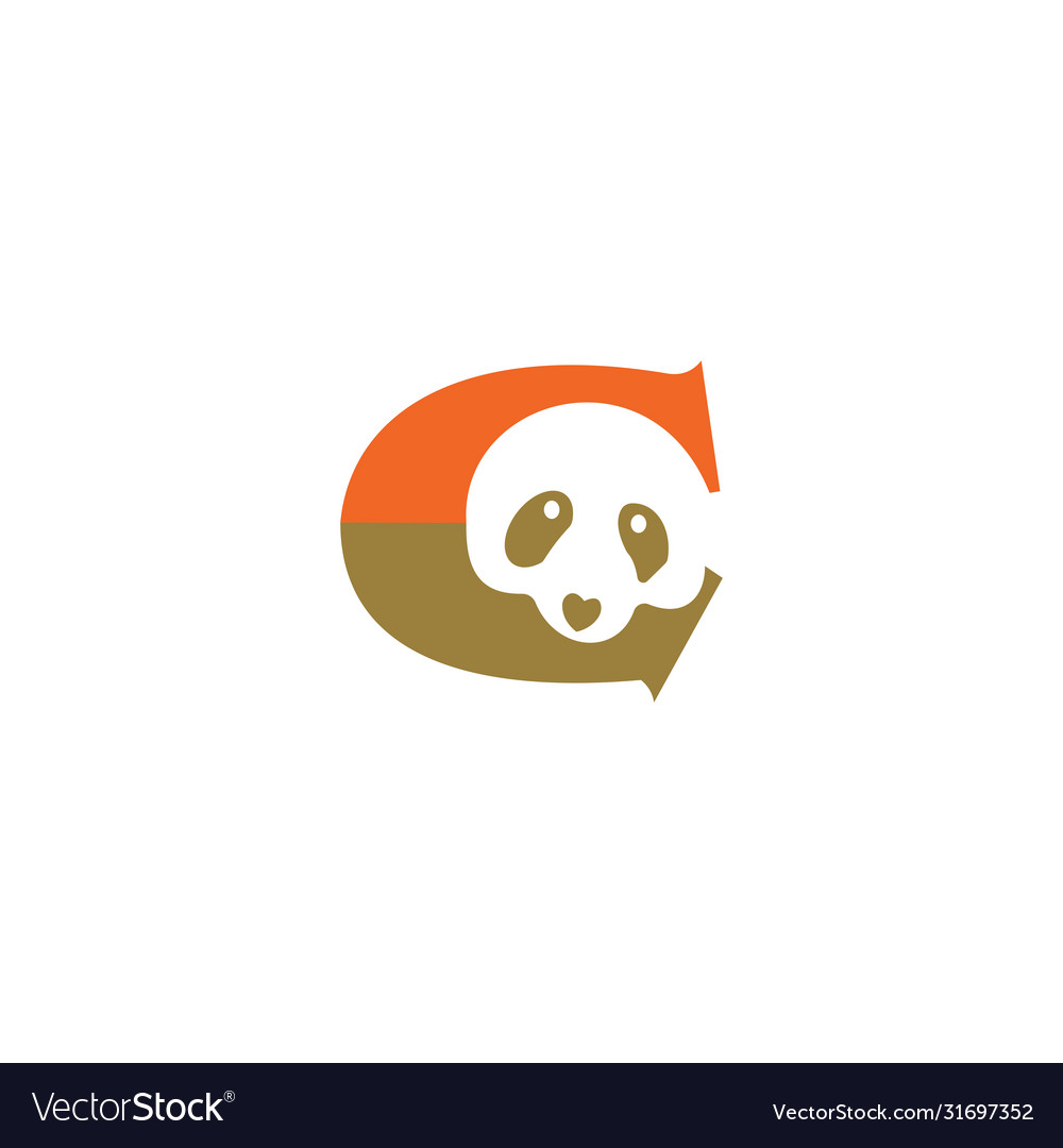 Modern panda logo design Royalty Free Vector Image