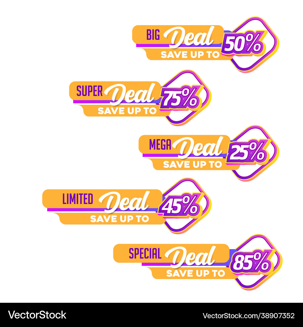 Sale special offers and discount gradient Vector Image