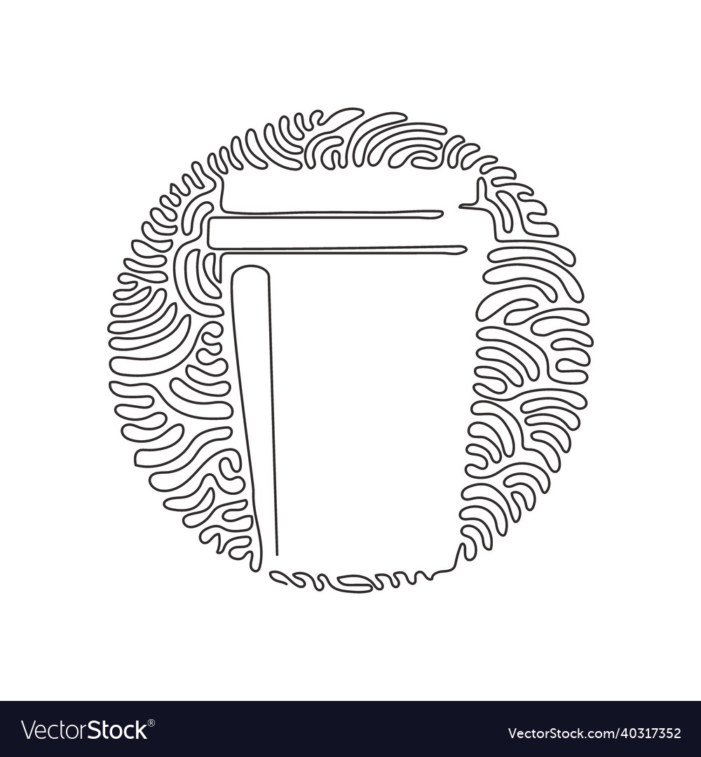 Single continuous line drawing disposable Vector Image