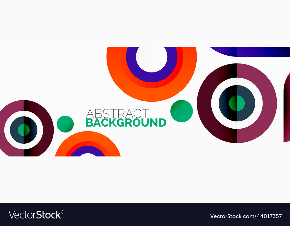 Abstract round shapes background minimalist Vector Image