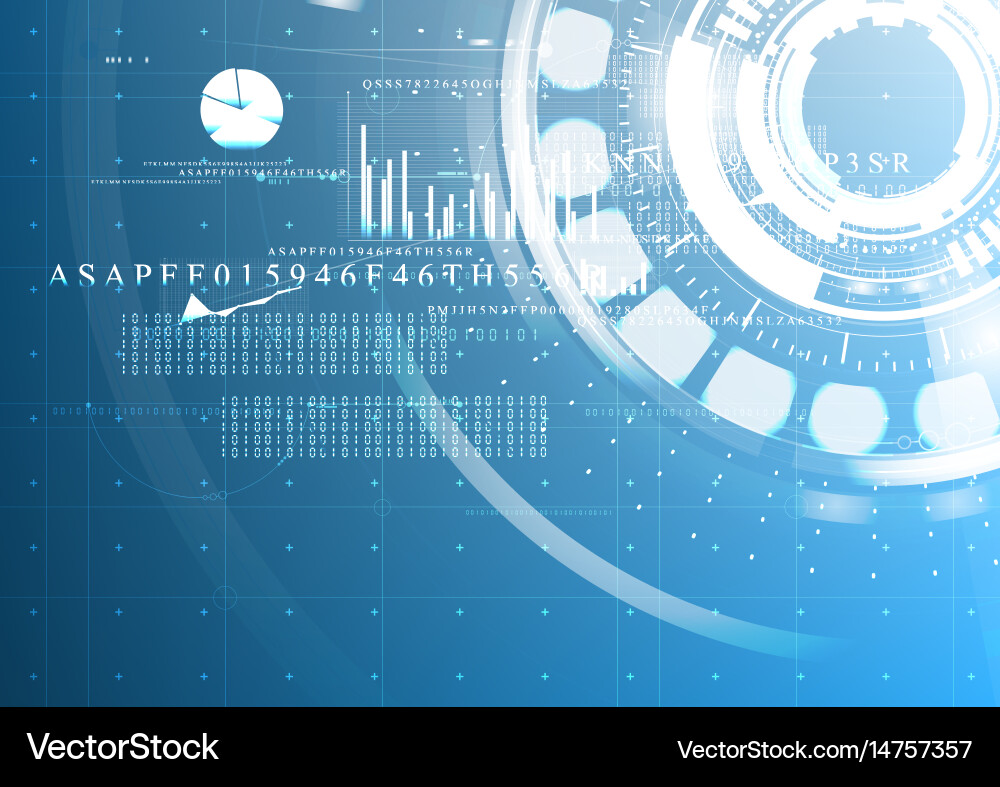 Abstract technological future interface digital Vector Image