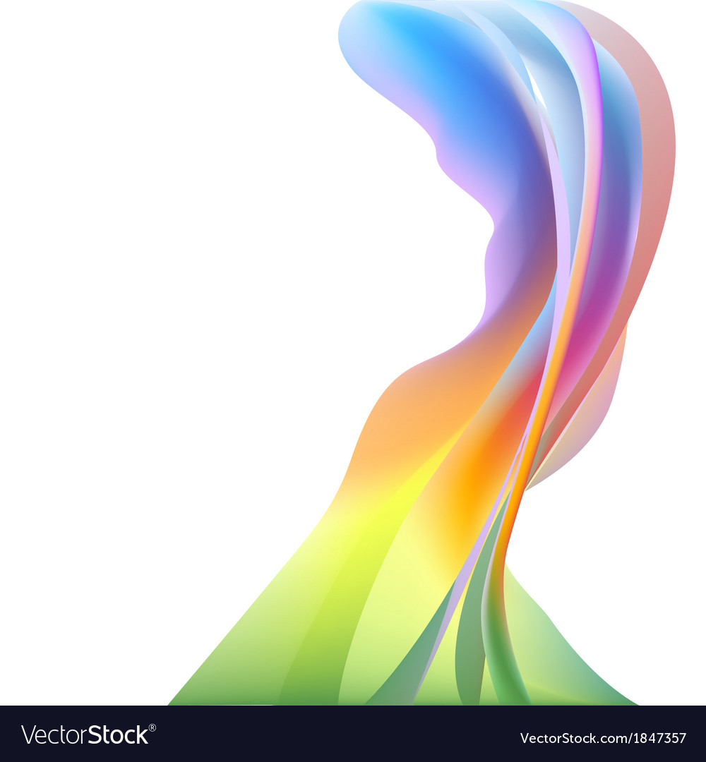 Colored rainbow wave Royalty Free Vector Image