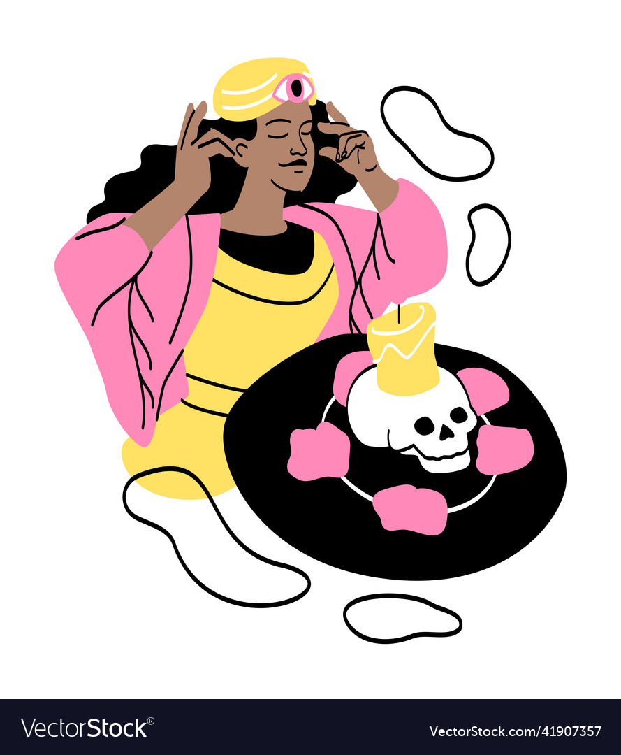 Fortune tellers predicting future Royalty Free Vector Image