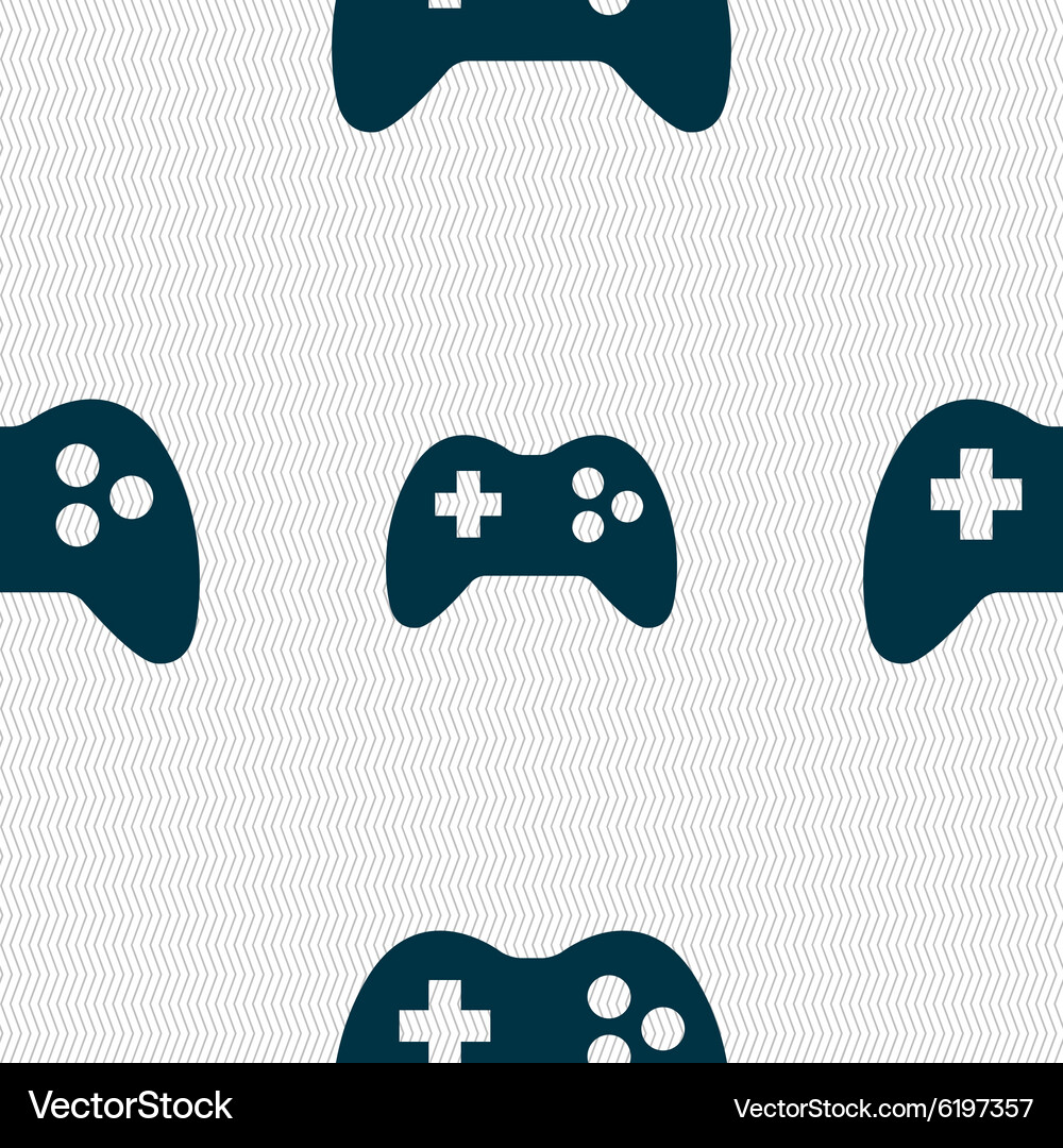 Joystick sign icon video game symbol seamless Vector Image