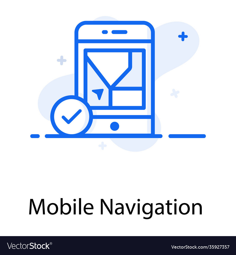 Mobile navigation Royalty Free Vector Image - VectorStock