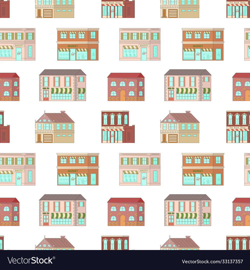 Seamless pattern with rustic house Royalty Free Vector Image