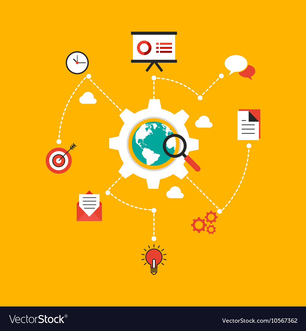 Business searching data infographic Royalty Free Vector