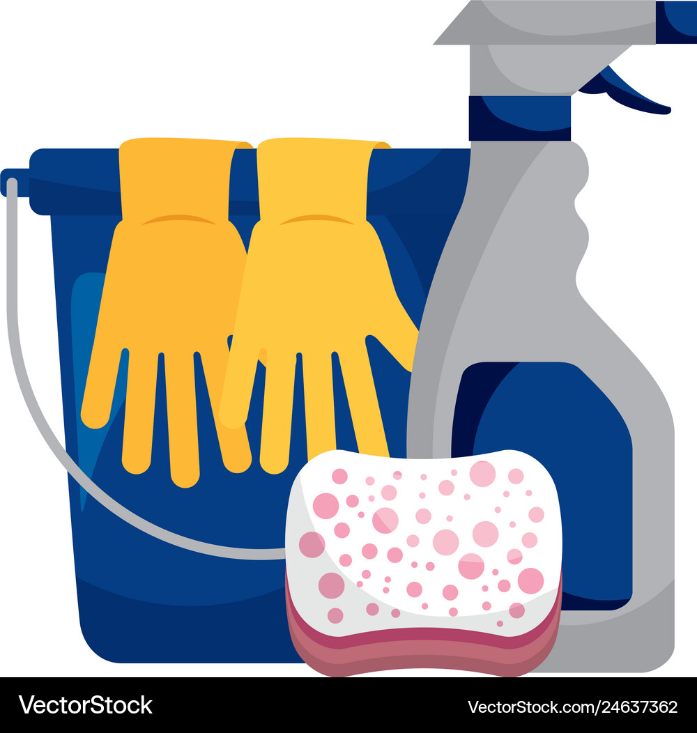 Cleaning products and supplies Royalty Free Vector Image