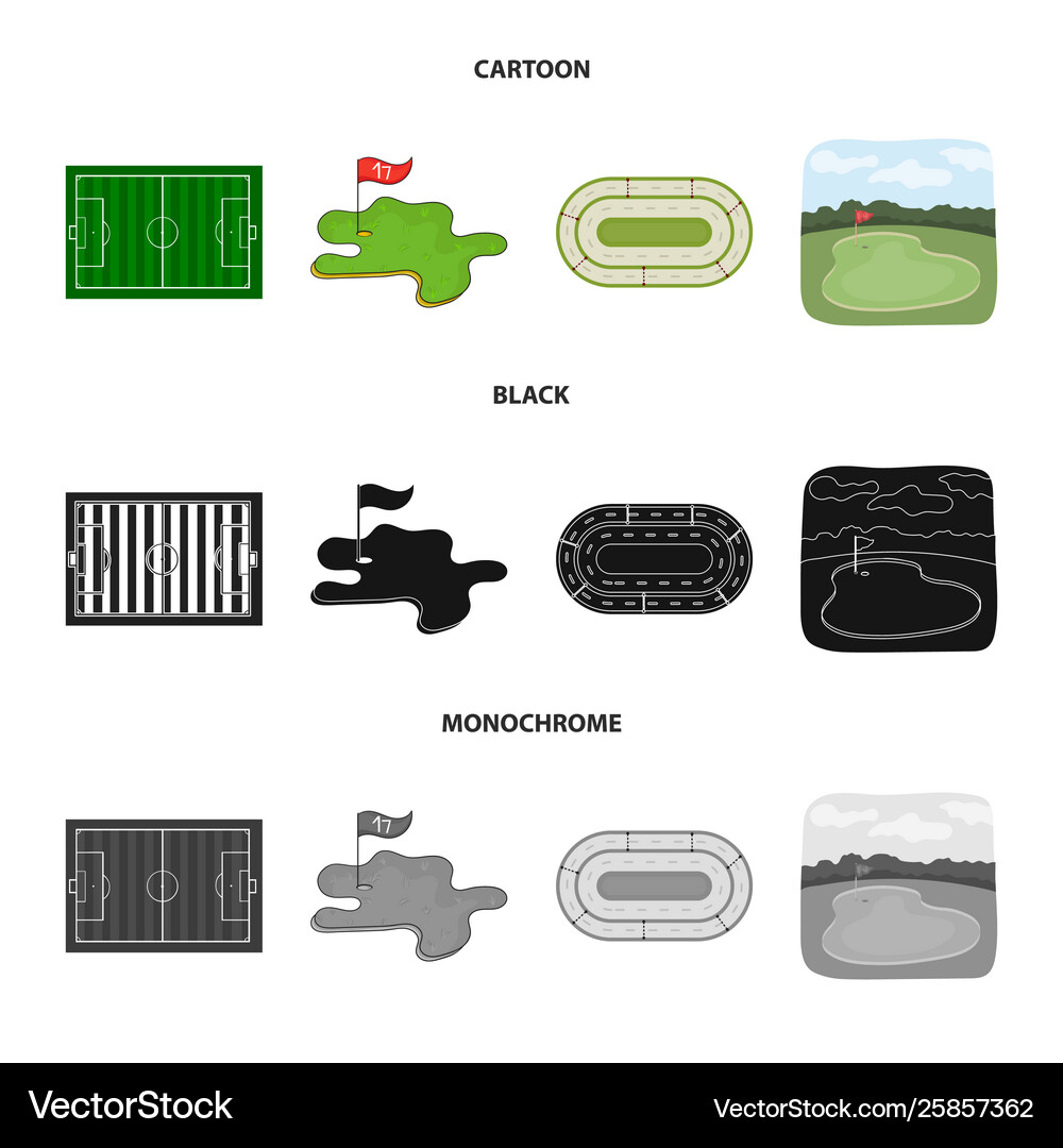 Field and sport symbol set Royalty Free Vector Image