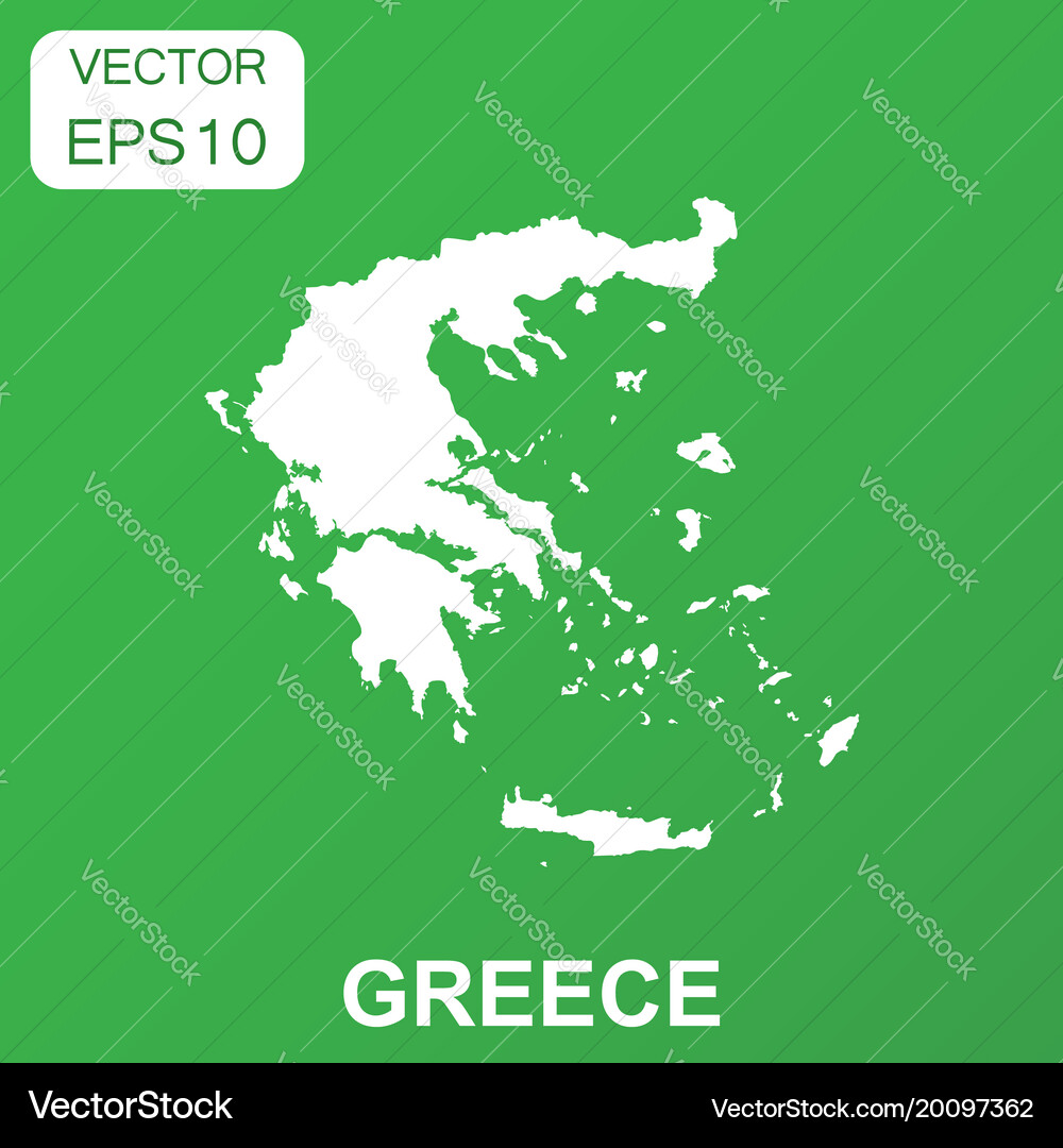 Greece map icon business concept pictograph Vector Image