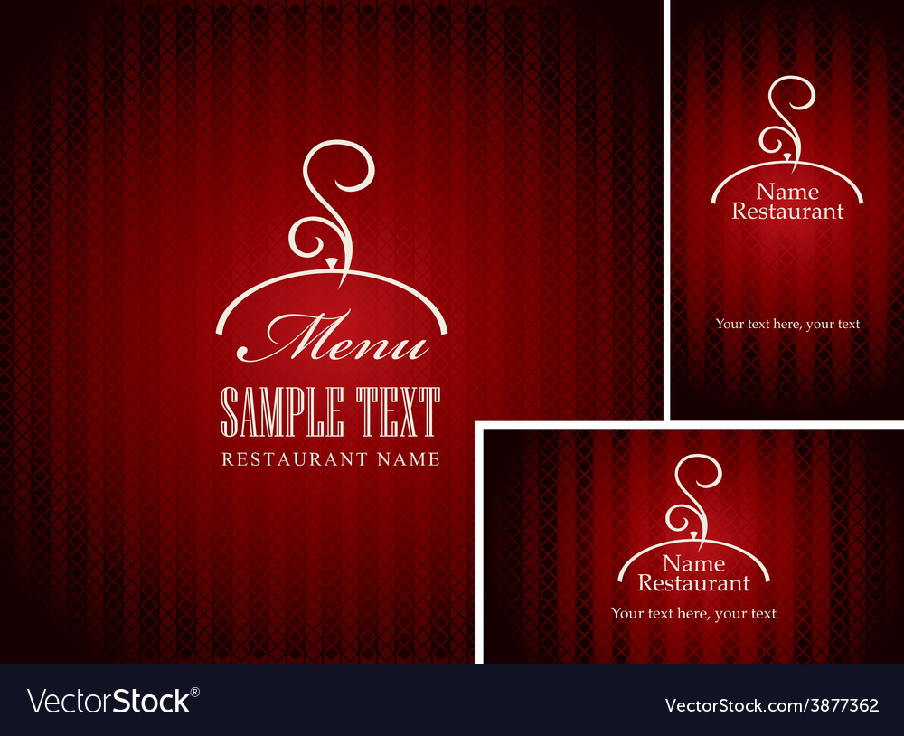 Menu set Royalty Free Vector Image - VectorStock
