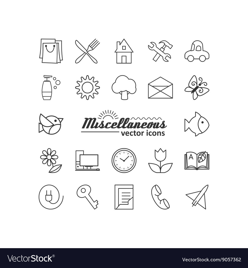 Miscellaneous1 Royalty Free Vector Image - VectorStock