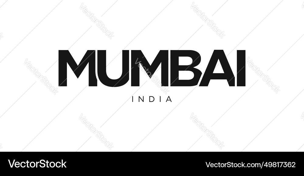 Mumbai in the india emblem design features – Royalty-Free Vector ...
