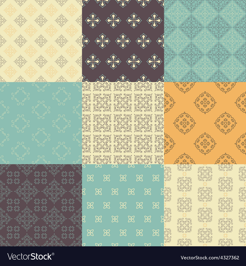 Pattern Set Royalty Free Vector Image - VectorStock