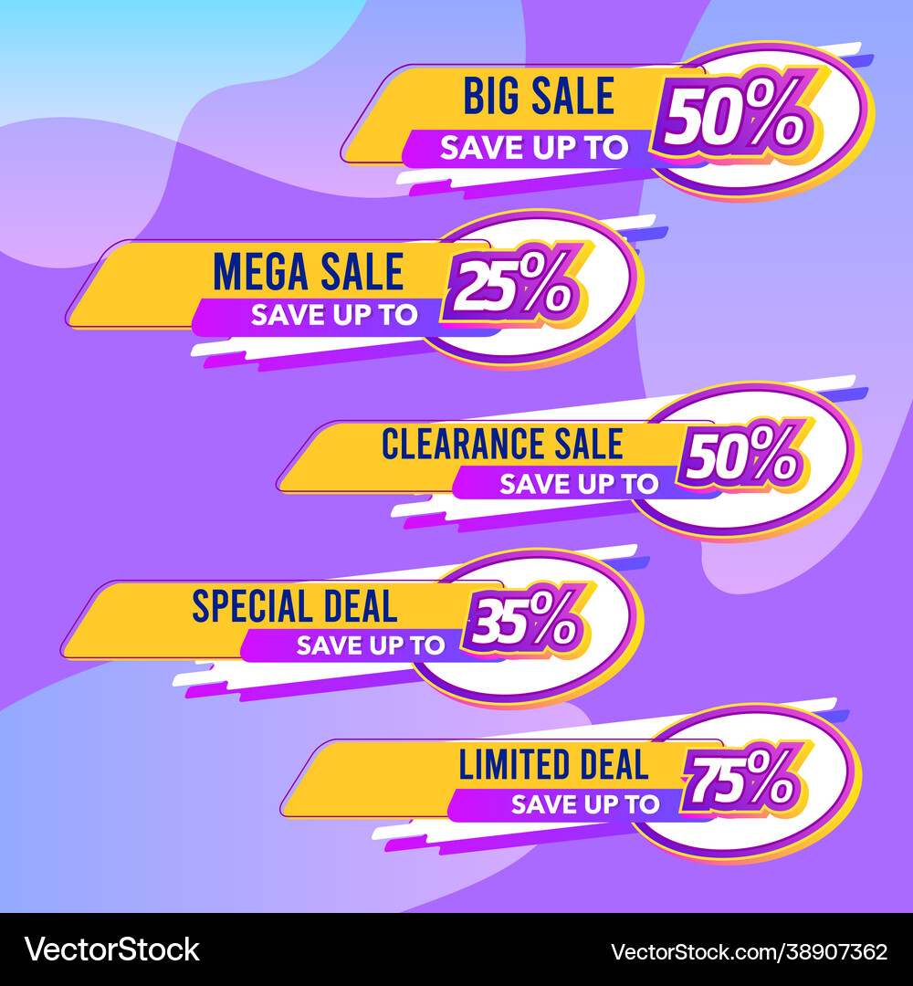 Sale special offers and discount gradient Vector Image