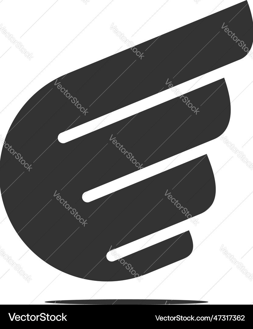 Wing logo template icon brand identity isolated Vector Image