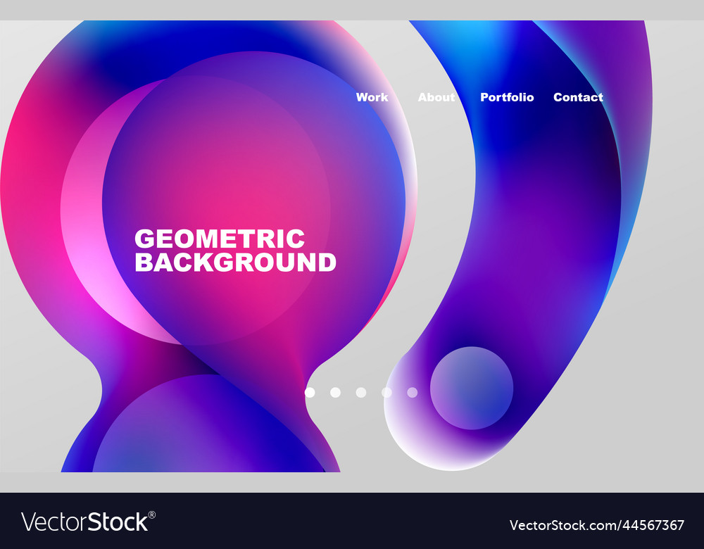 Abstract liquid background for your landing page Vector Image