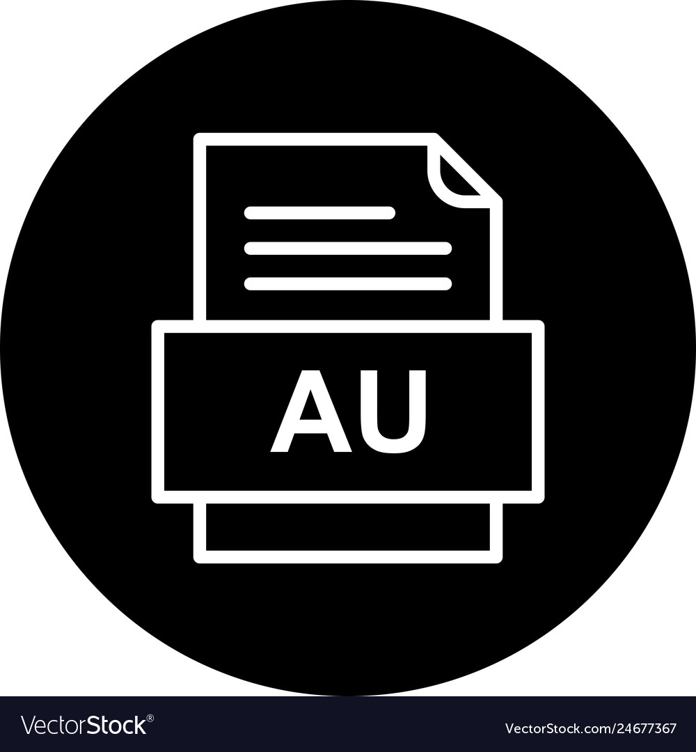 Au file document icon Royalty Free Vector Image