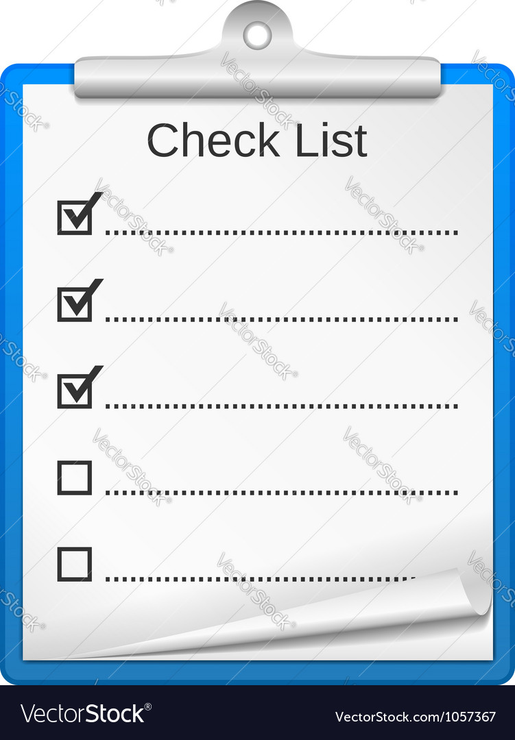 Check List Royalty Free Vector Image - VectorStock