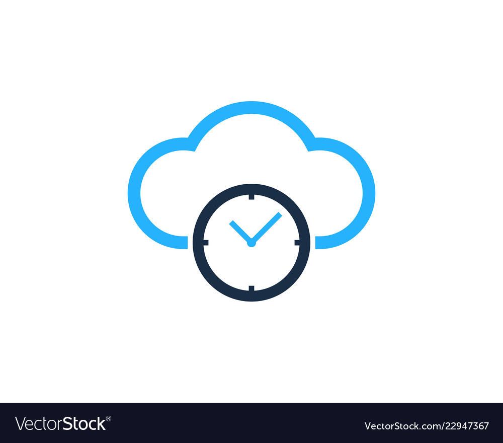 Cloud time logo icon design Royalty Free Vector Image