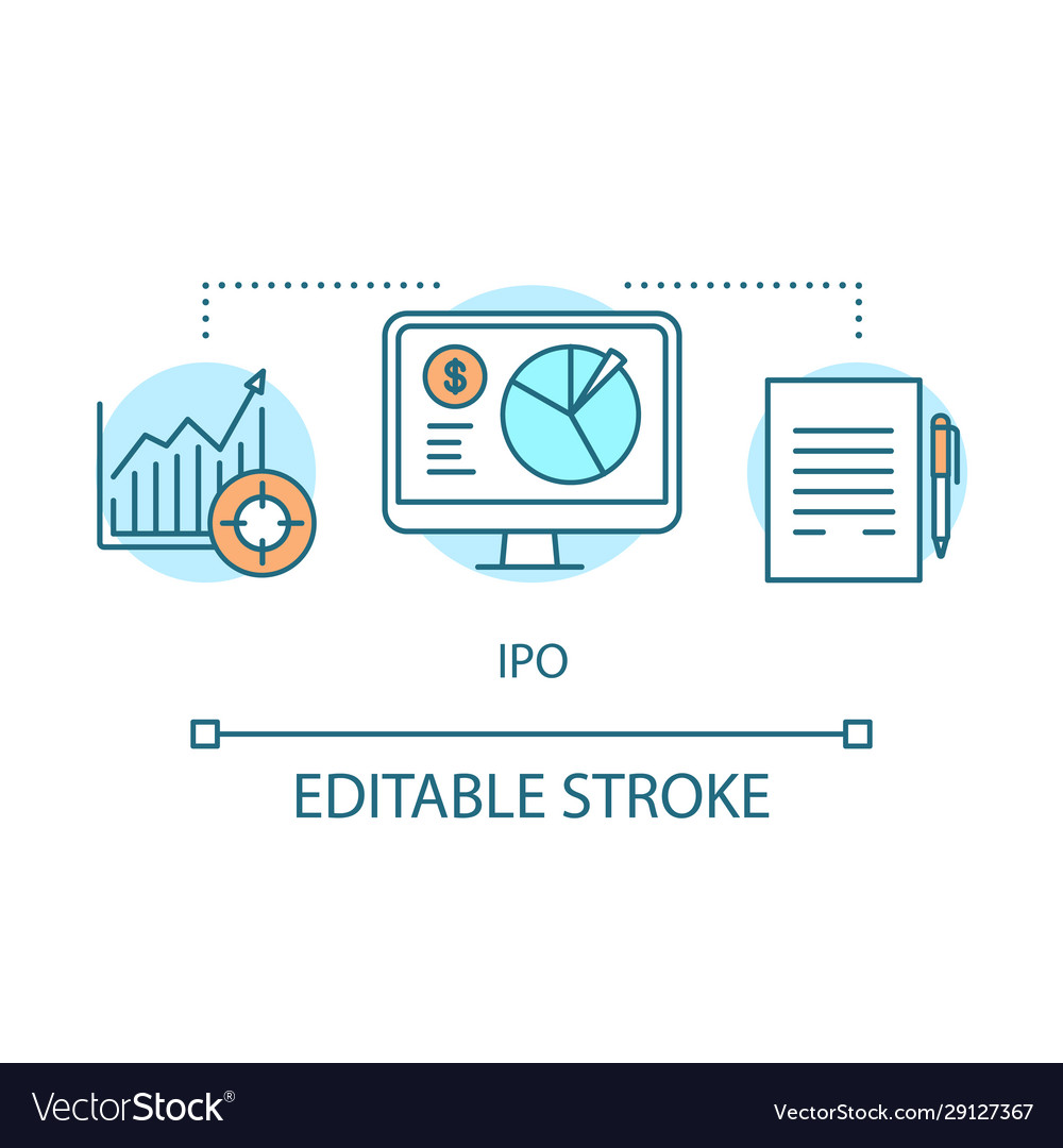 Ipo concept icon Royalty Free Vector Image - VectorStock