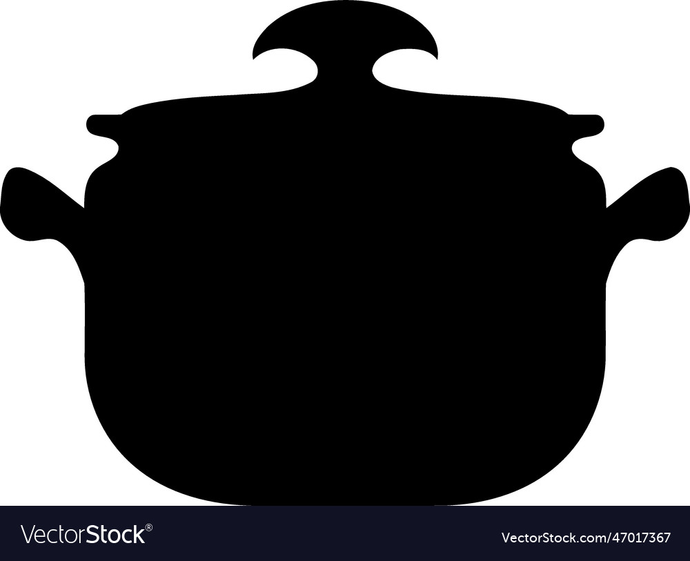 Kitchen object cooking pot Royalty Free Vector Image