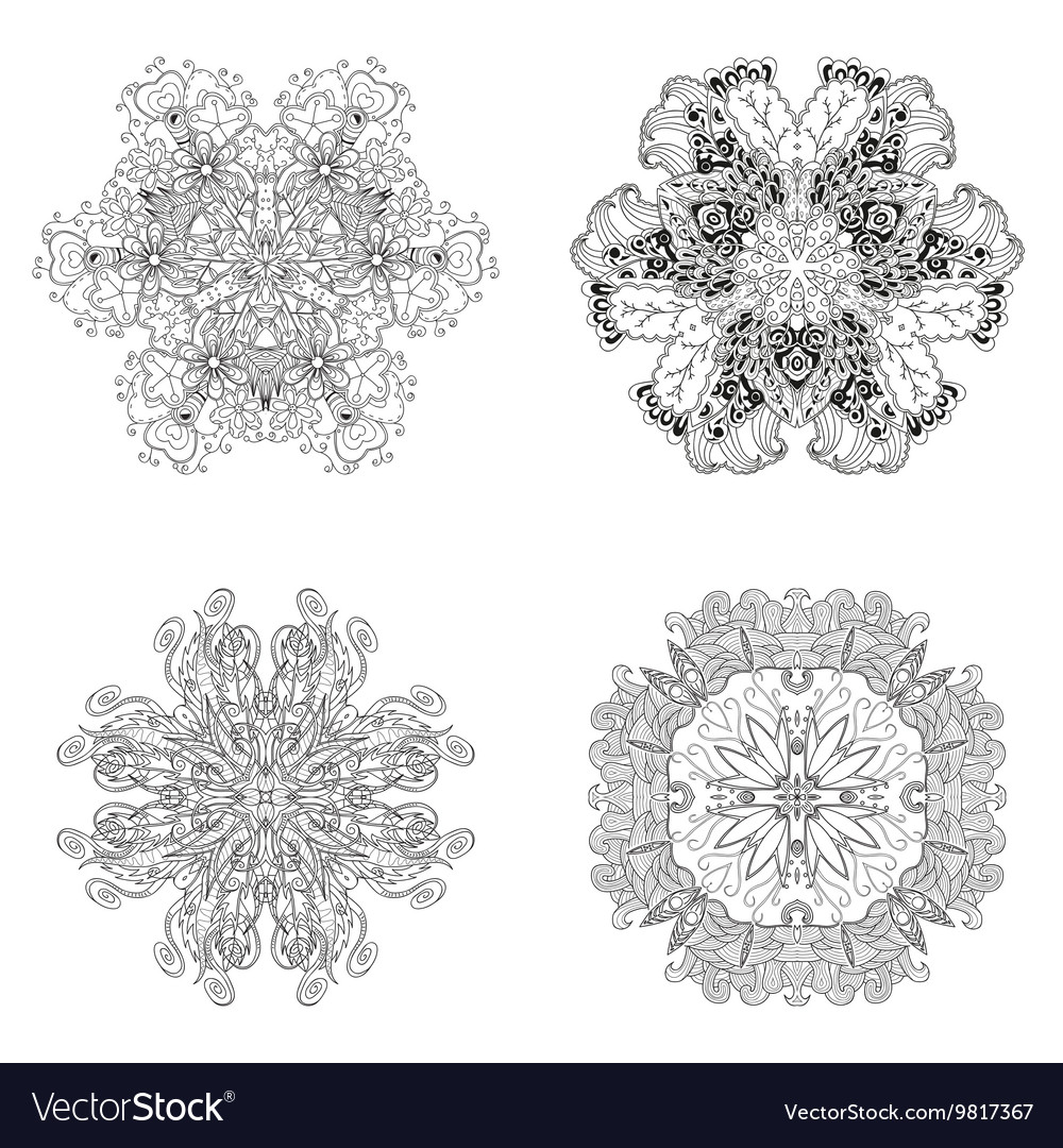 Lace pattern set Royalty Free Vector Image - VectorStock