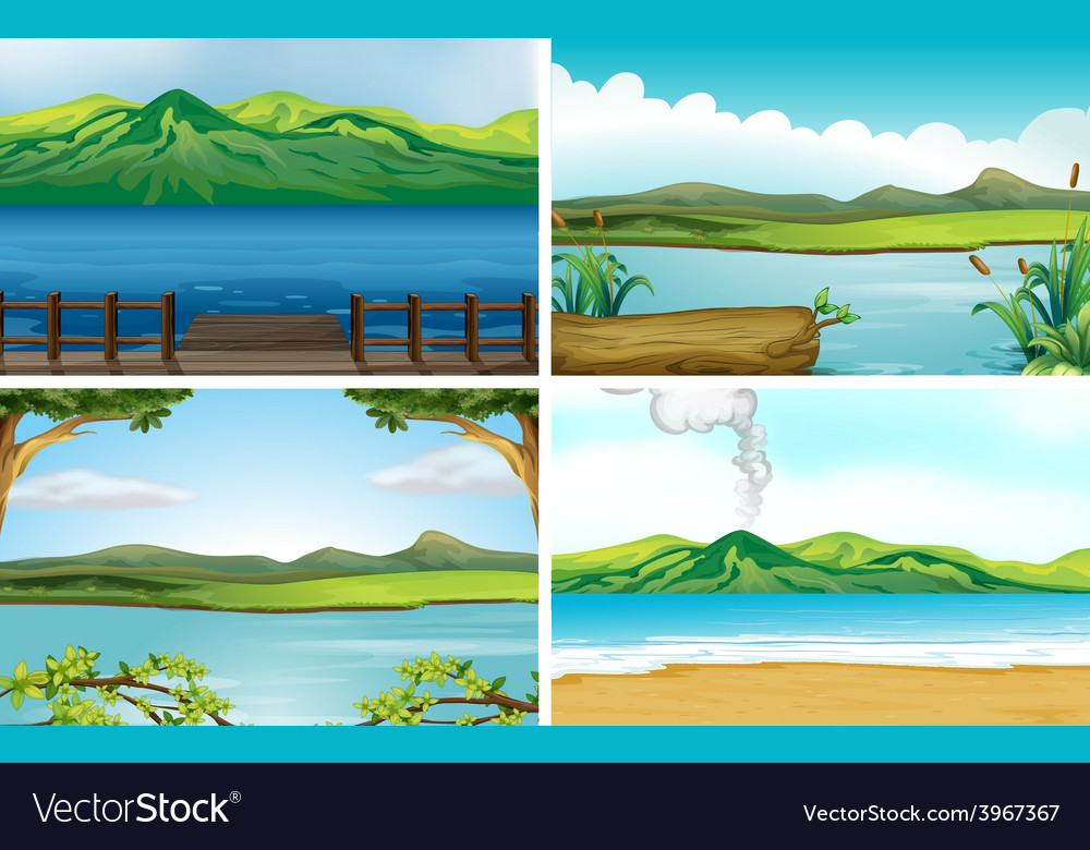 Lakes Royalty Free Vector Image - VectorStock