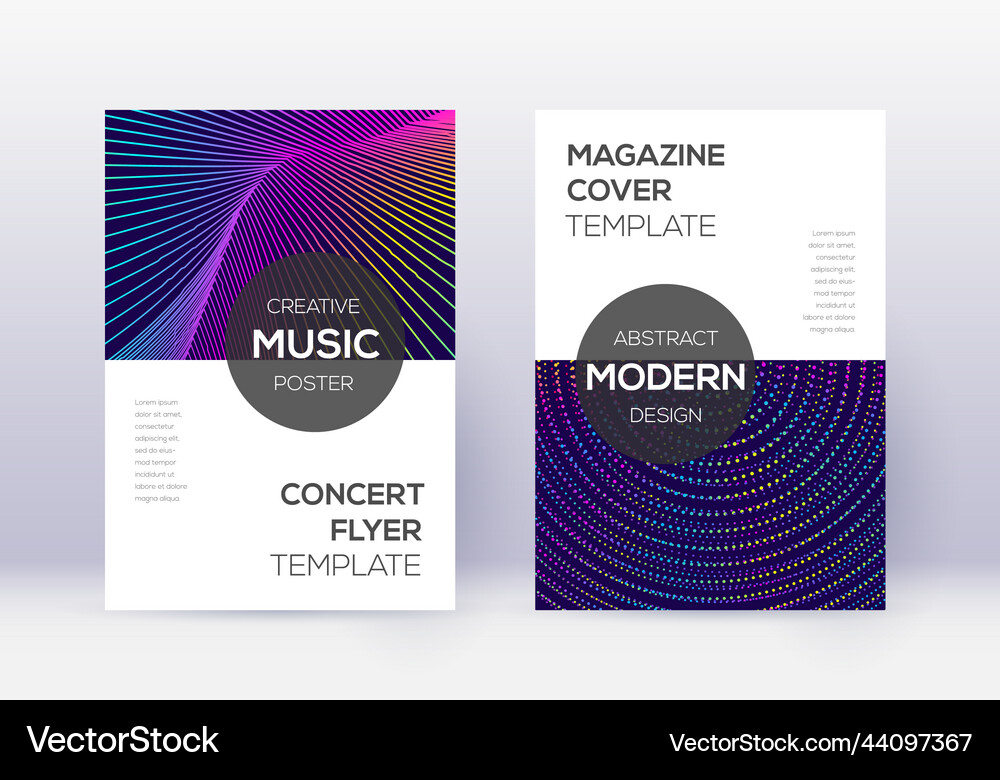 Modern cover design template set rainbow abstract Vector Image