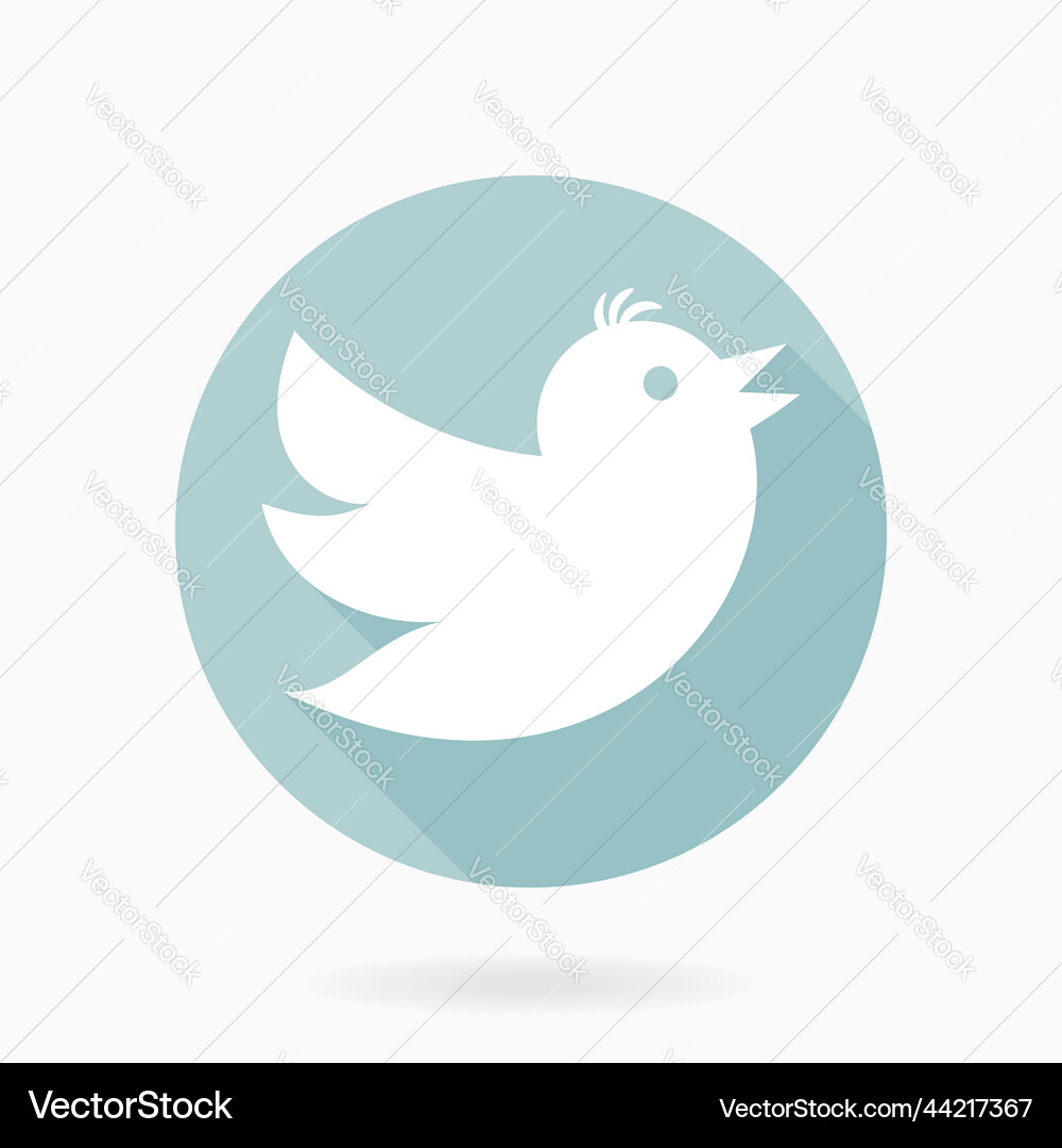 Modern icon with flying bird in the circle Vector Image