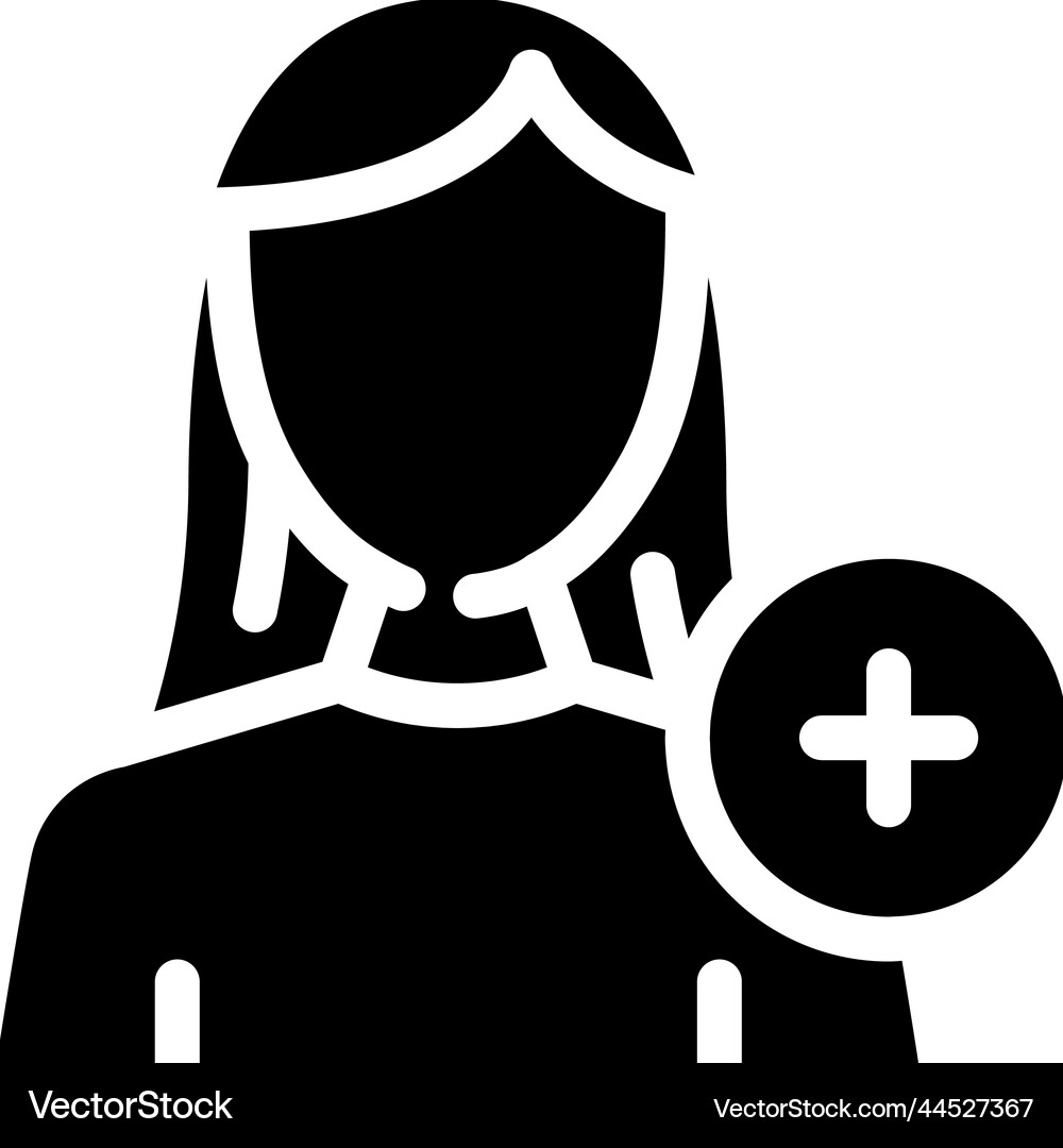 New usel female glyph icon Royalty Free Vector Image