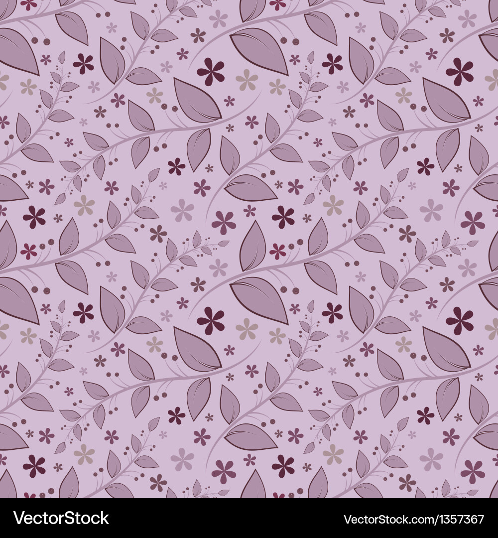 Seamless floral pattern with leaves and flowers Vector Image