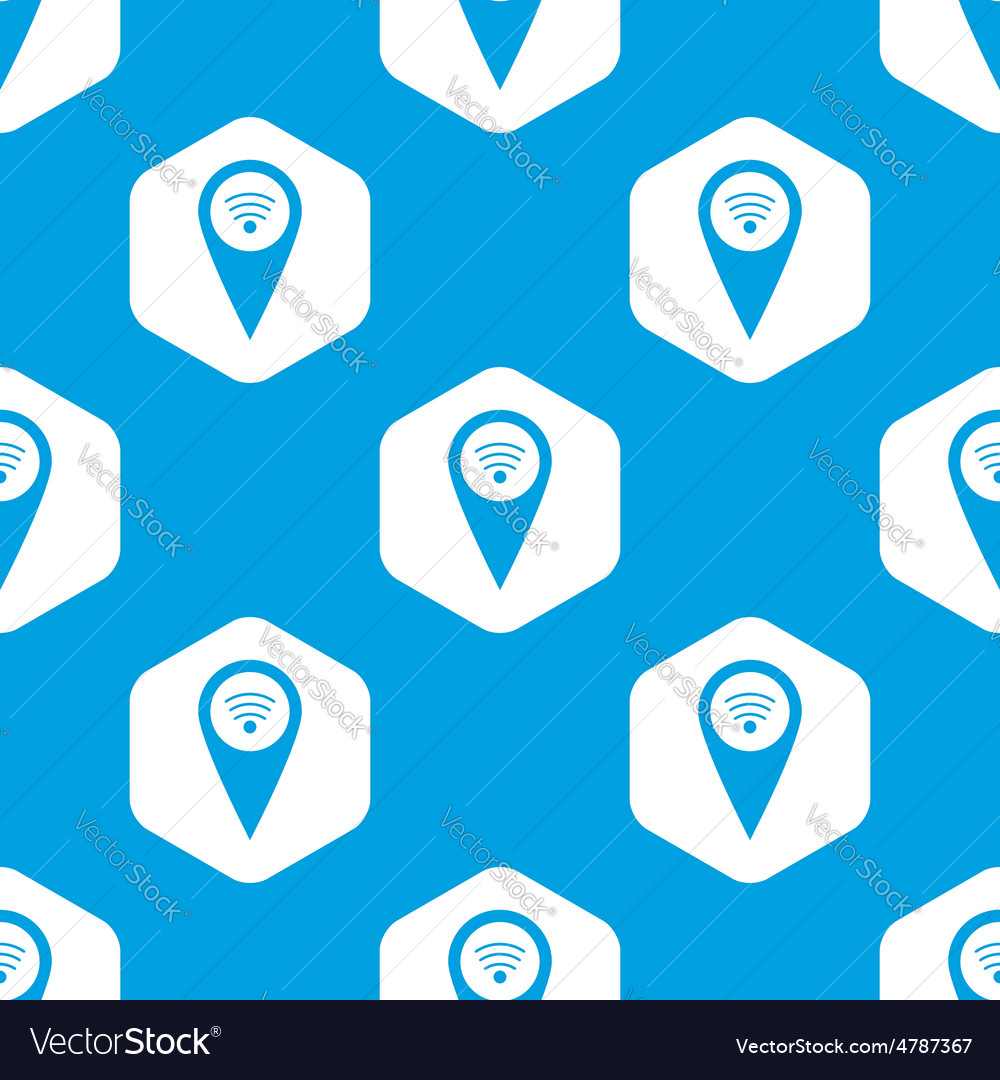 Wi-fi pointer hexagon pattern Royalty Free Vector Image