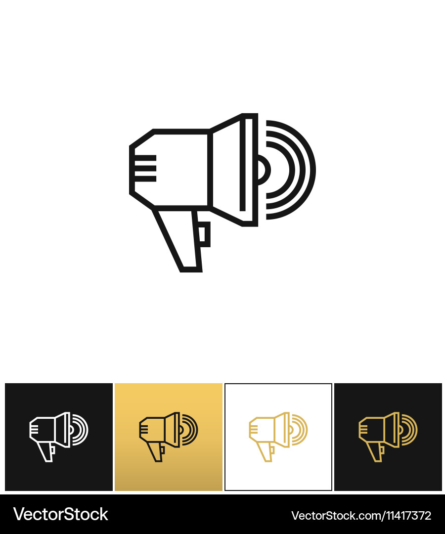 Announcement megaphone sign loudspeaker or Vector Image