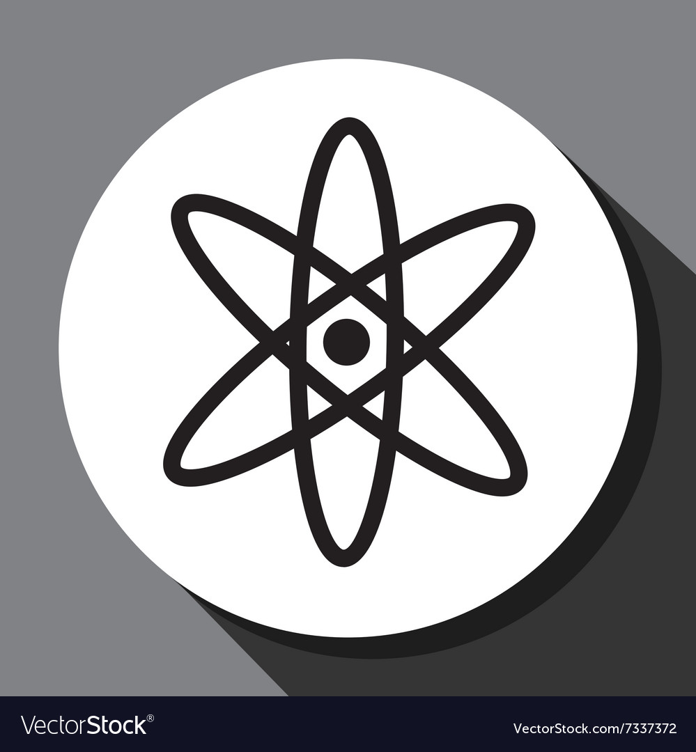 Atom round icon Royalty Free Vector Image - VectorStock