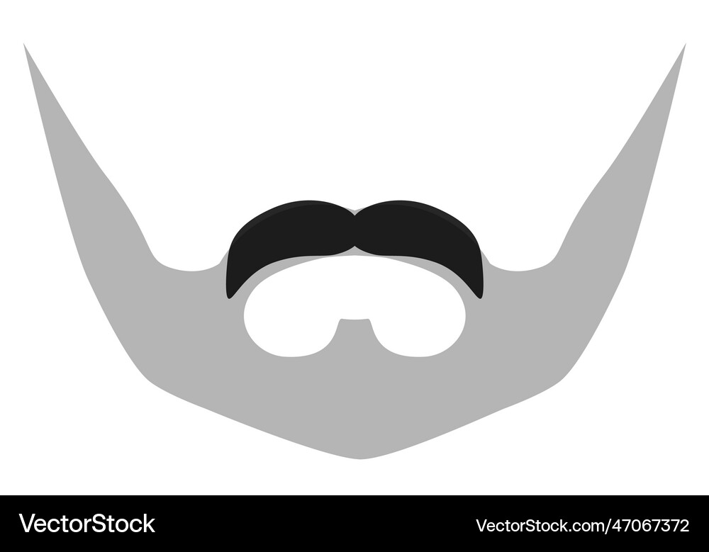 Beardstache moustache beard style men Royalty Free Vector