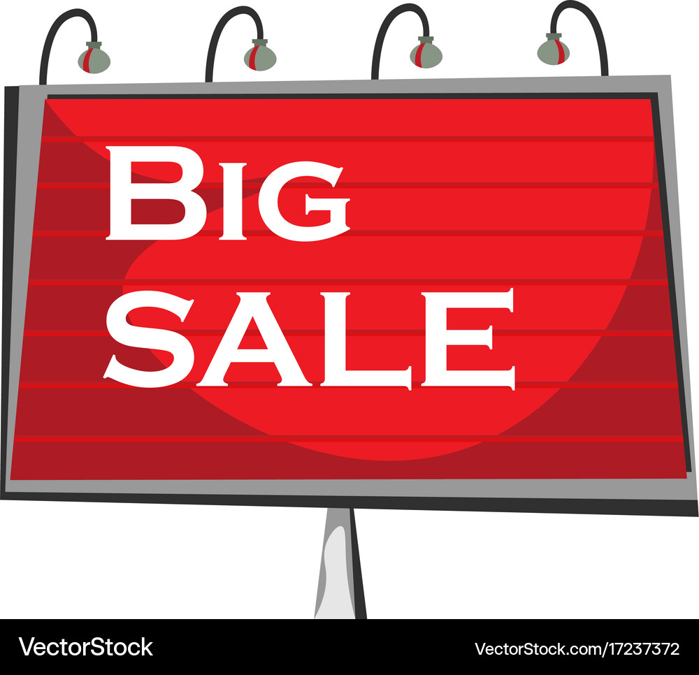 Big sale banner on white background Royalty Free Vector