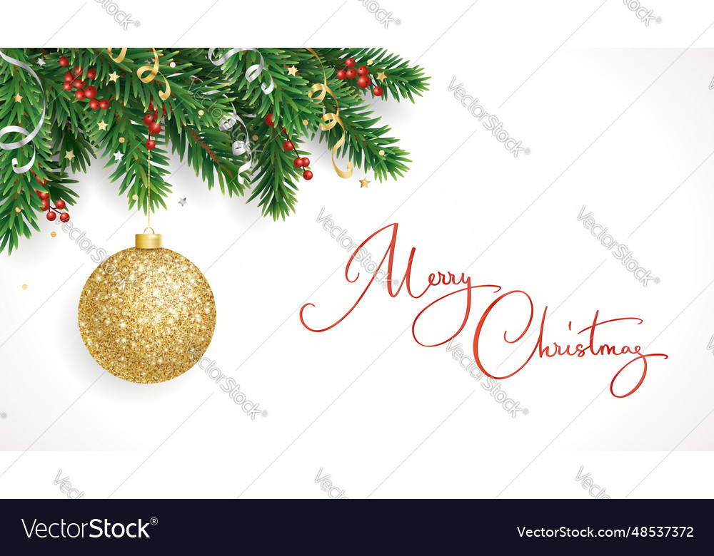Christmas tree holiday decoration merry Royalty Free Vector