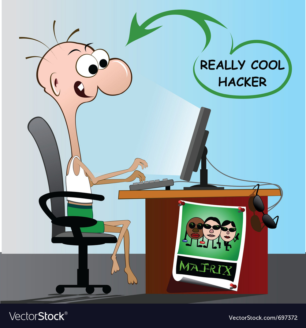 Cool hacker Royalty Free Vector Image - VectorStock