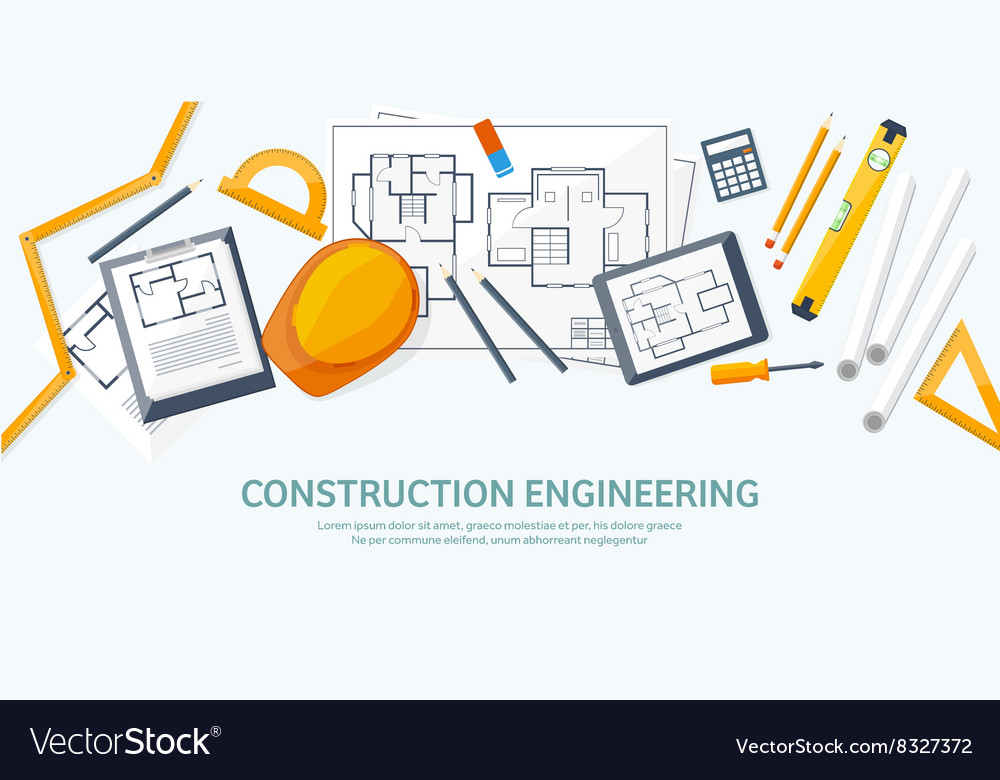 Engineering and architecture Royalty Free Vector Image