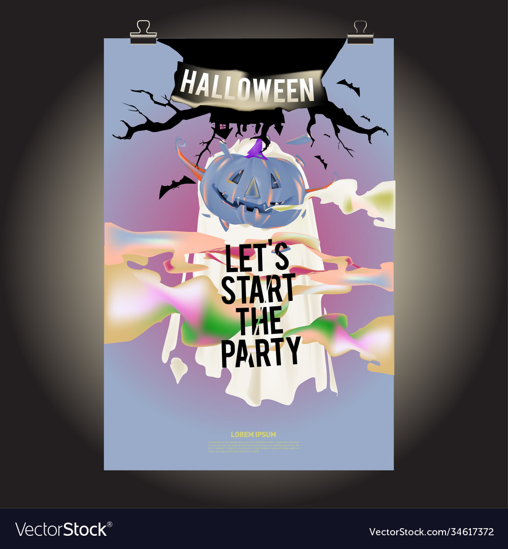 Happy halloween poster party Royalty Free Vector Image